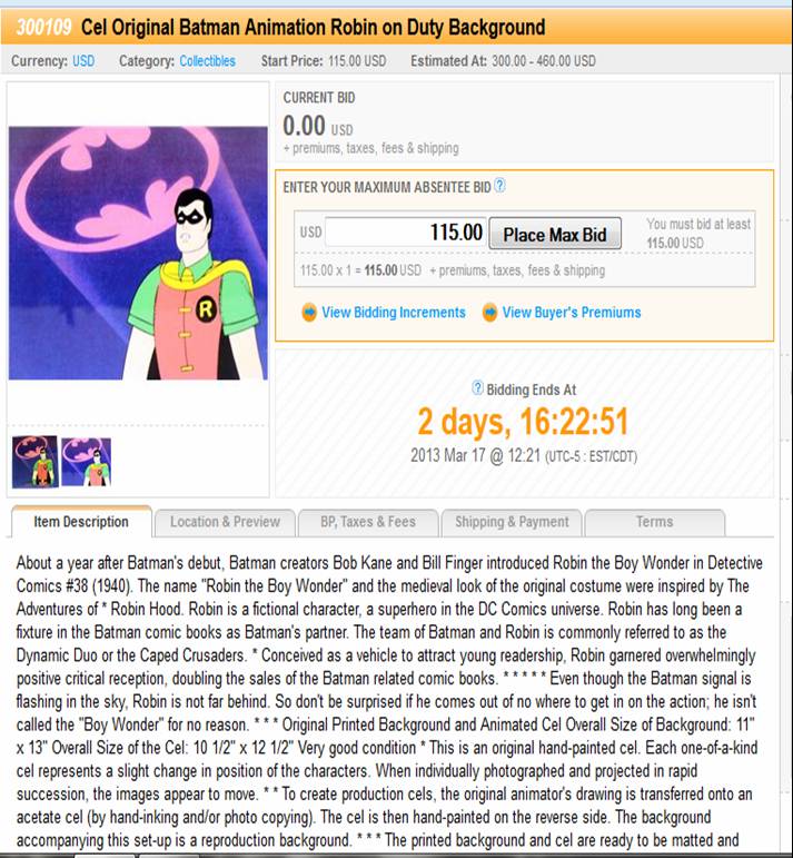 Animation Art, Cels, Drawings Auction This Weekend! – Collector's Hype ...