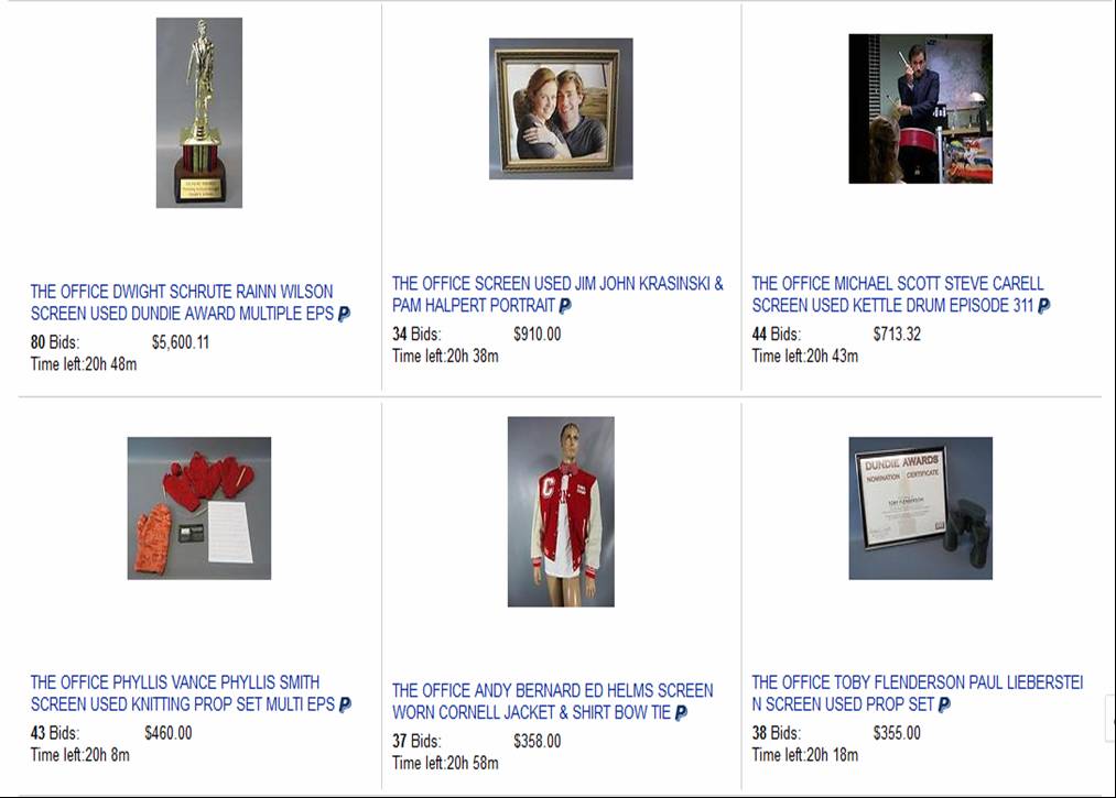The Office Props / Costumes Offered By VIP Fan Auctions On Ebay ...