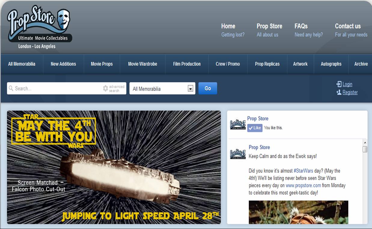 The Prop Store celebrates Star Wars with new prop listings; begins ...