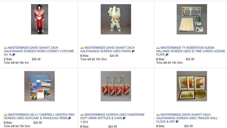 Masterminds Movie Auction! – Collector's Hype Original Movie Prop and ...